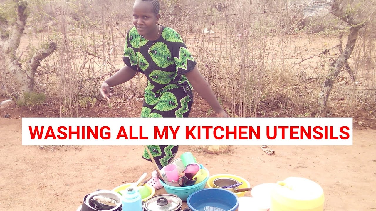 AFRICAN VILLAGE LIFE //WASHING UTENSILS IN THE VILLAGE #villagelife # ...