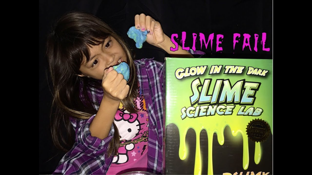 Making Slime FAIL!! Glow in the dark SLIME - YouTube