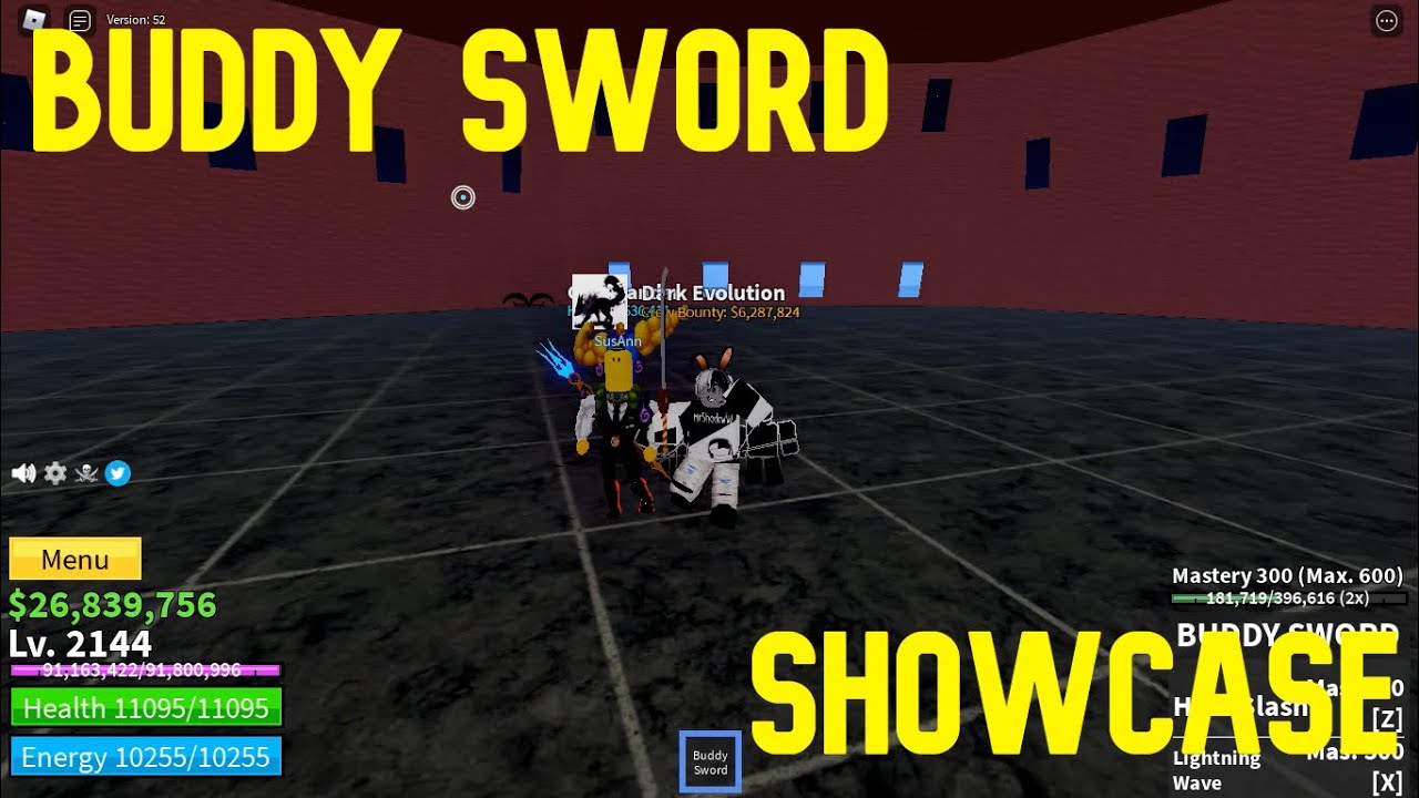 Buddy_sword showcase | Blox fruit - YouTube