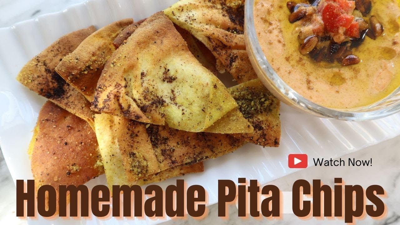 Homemade Pita Chips | Crispy Parmesan Garlic Herb Pita Chips - YouTube