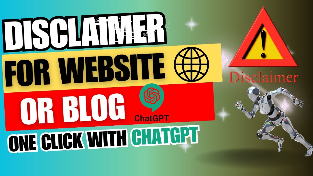 How to Create Disclaimer For Website Or Blog With ChatGPT - YouTube
