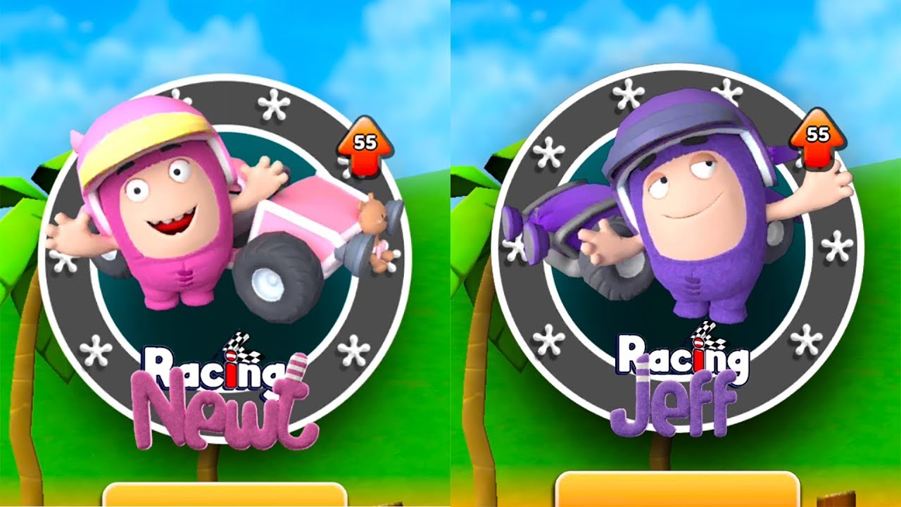 Oddbods Turbo Run Racing Jeff & Newt Android Gameplay - YouTube