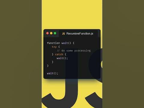 Beginner JS Tutorial Recursive Function in 30 Seconds #javascript #coding #shorts - YouTube
