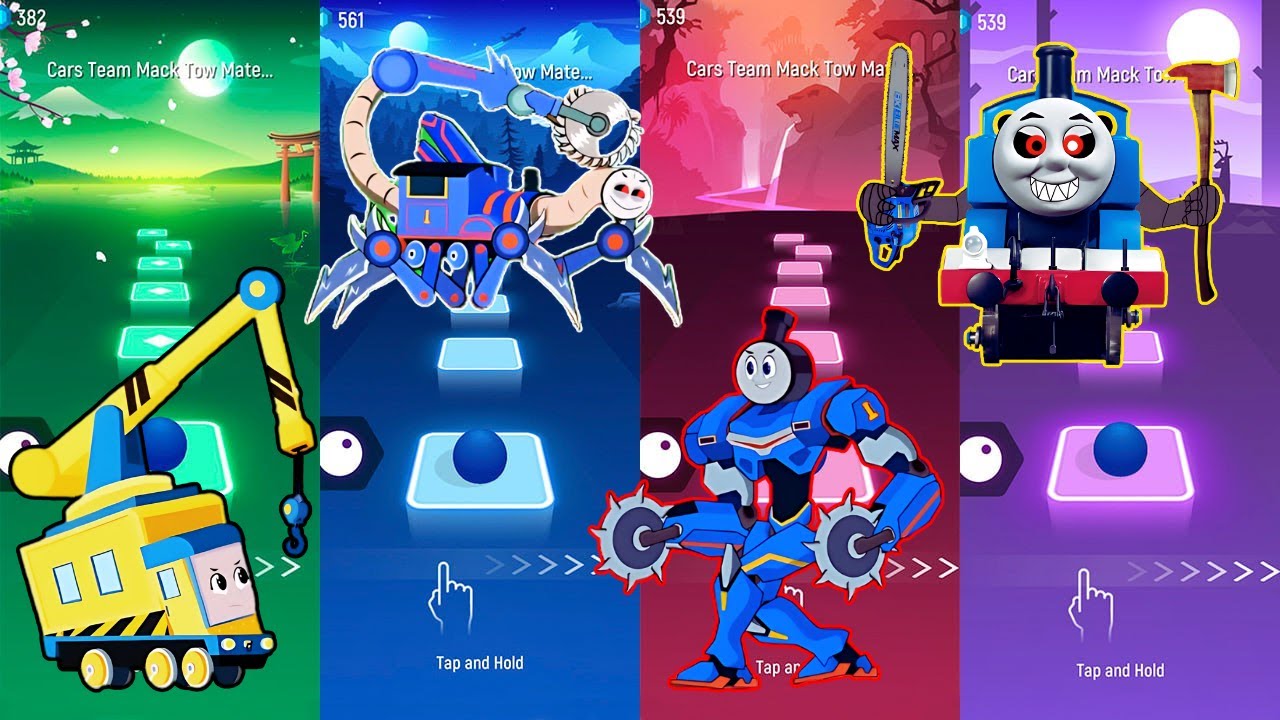 Thomas Sendy vs Twin Robot vs Robot Thomas vs Thomas Train Tiles EDM ...