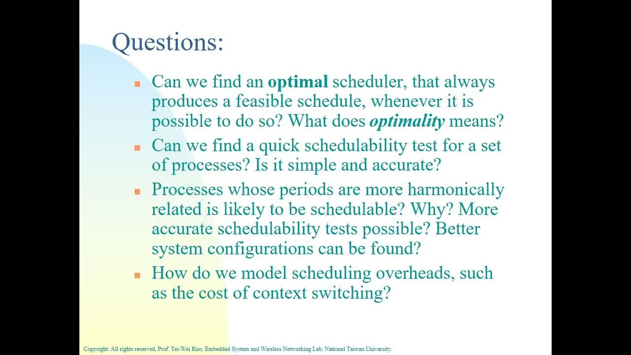2 1 Rate Monotonic Scheduling, Earliest Deadline First - YouTube