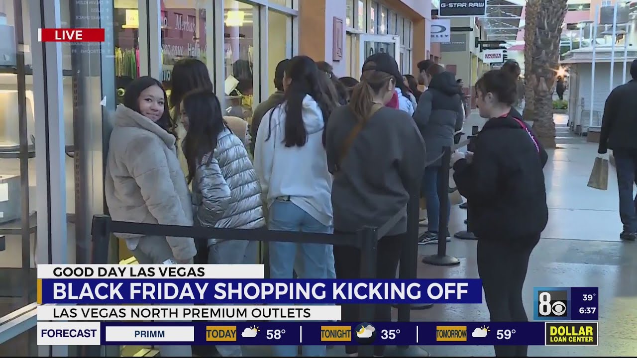 Black Friday shopping takes over Las Vegas Premium Outlets - YouTube