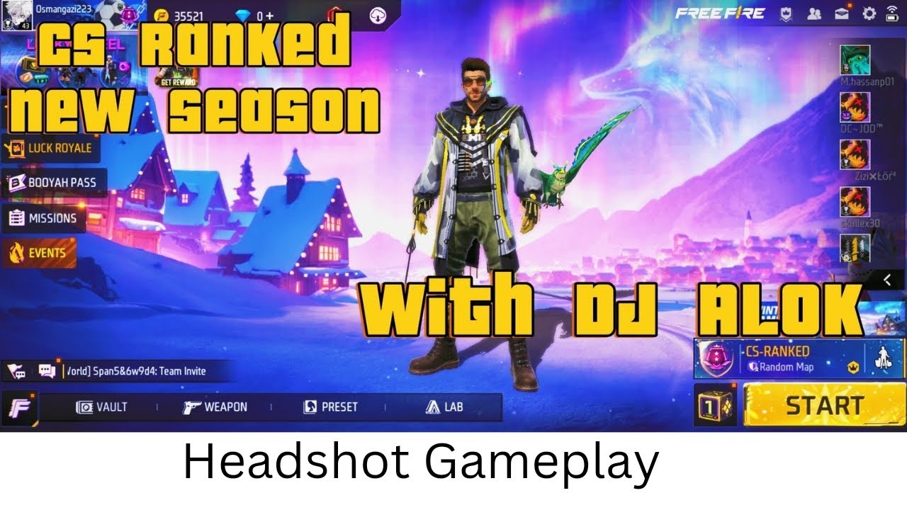 Free Fire|Cs Ranked|New Season|Gameplay no 70|Great Victory with DJ ...