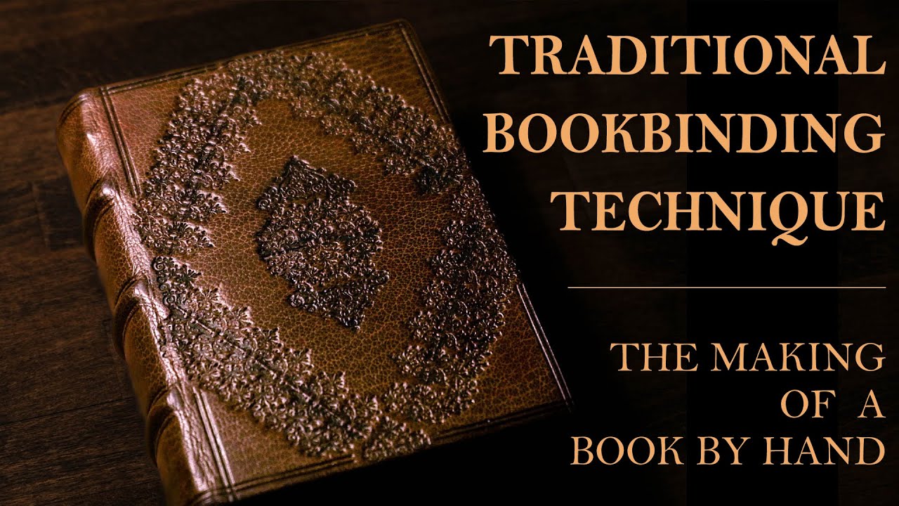 Traditional leather binding by hand - YouTube