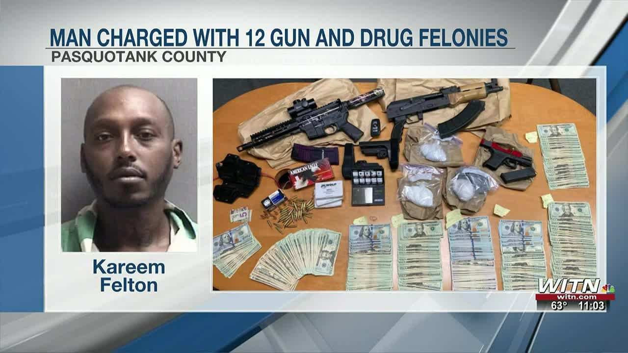 Man faces 12 felonies for drugs and guns - YouTube