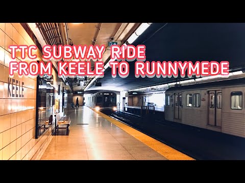 TTC Line 2 Subway Ride Keele to Runnymede Station & View of Nova LFS ...