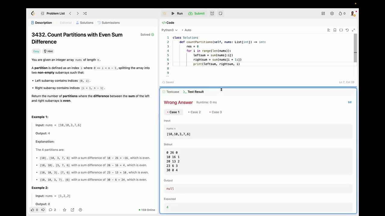 Count Partitions With Even Sum Difference - YouTube