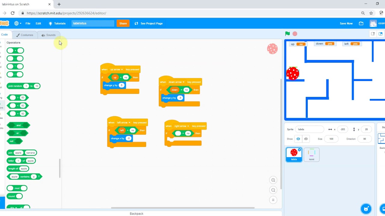 01. Labirintus - Láthatatlan szereplő - Scratch - YouTube