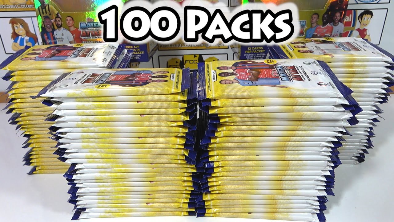 Opening 100 PACKS | MATCH ATTAX 2022/23 100 Pack Opening | Trying To ...
