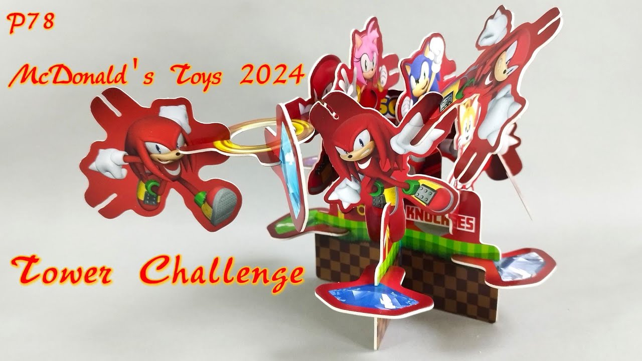 P78 McDonald's Latest Toys 2024--Knuckles Tower , Tails Tower & Sonic ...