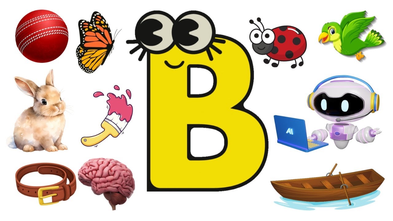 Letter B Words for kids | Words starting with B | letter B words | B ...