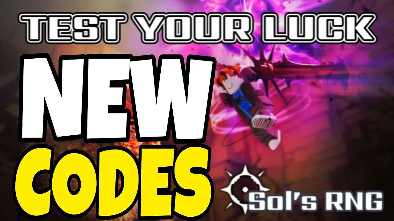 [Test Your Luck] Sol's RNG Codes [Roblox] - YouTube