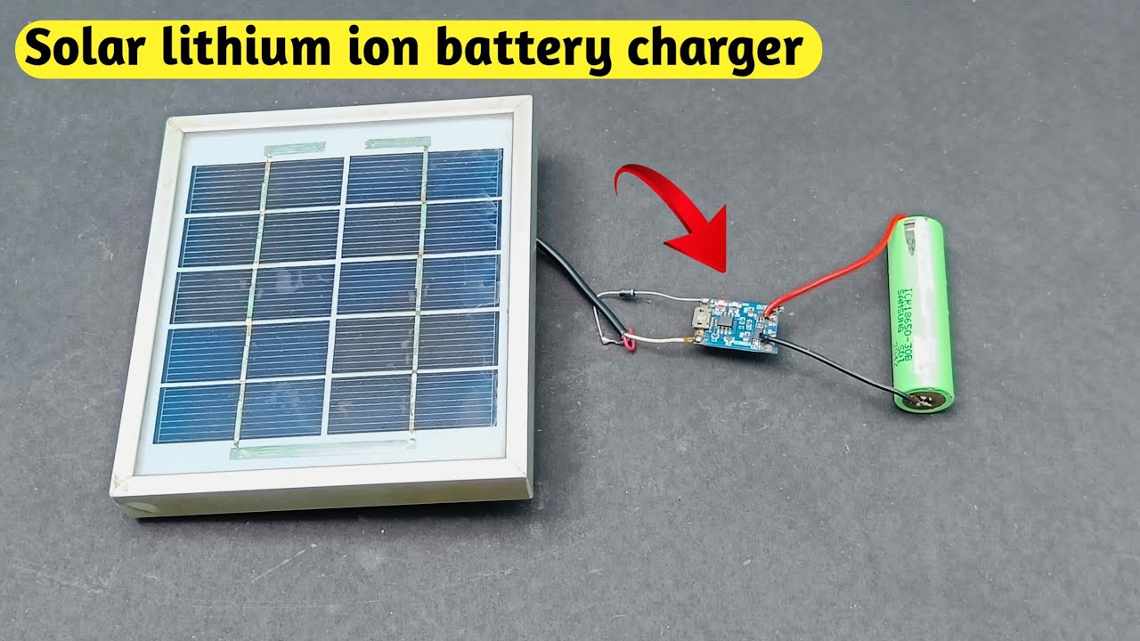 How to charge lithium ion battery with solar panel - YouTube
