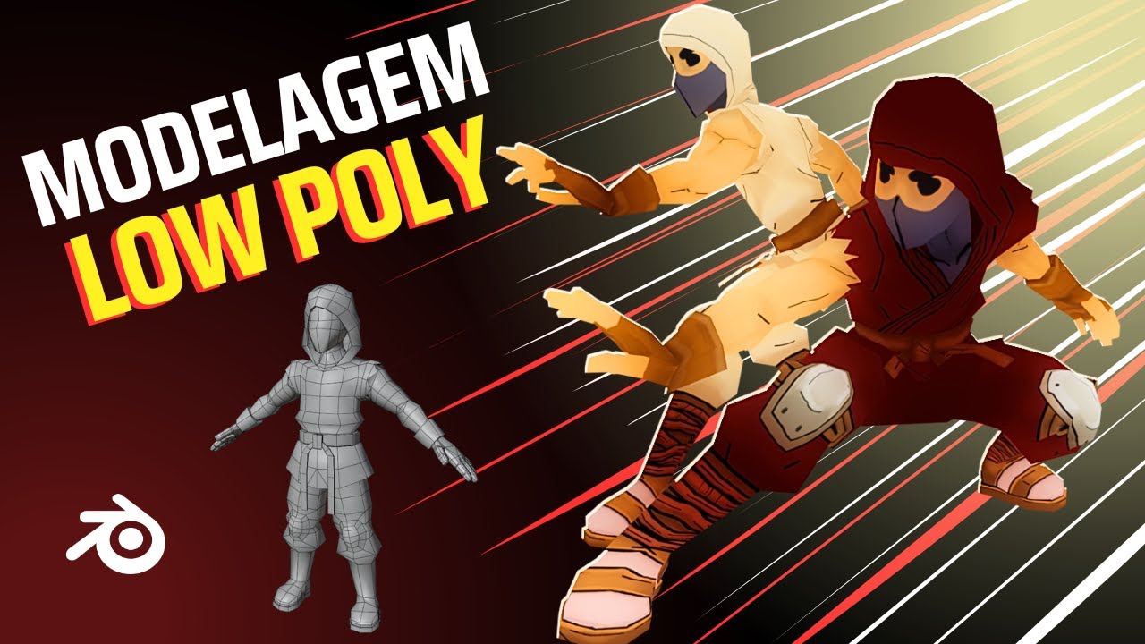 LOW POLY guia do personagem 3d BLENDER - YouTube
