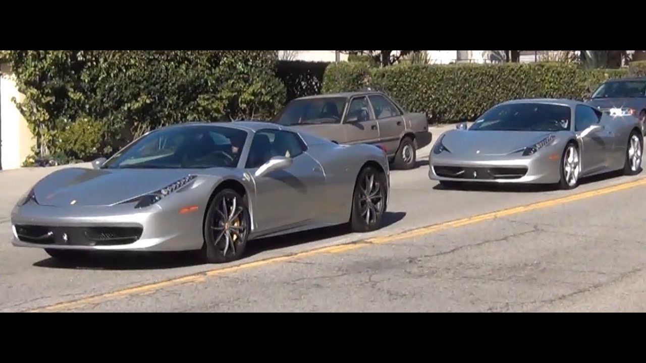 His and Hers Matching Ferrari 458 Spider and Italia! - YouTube