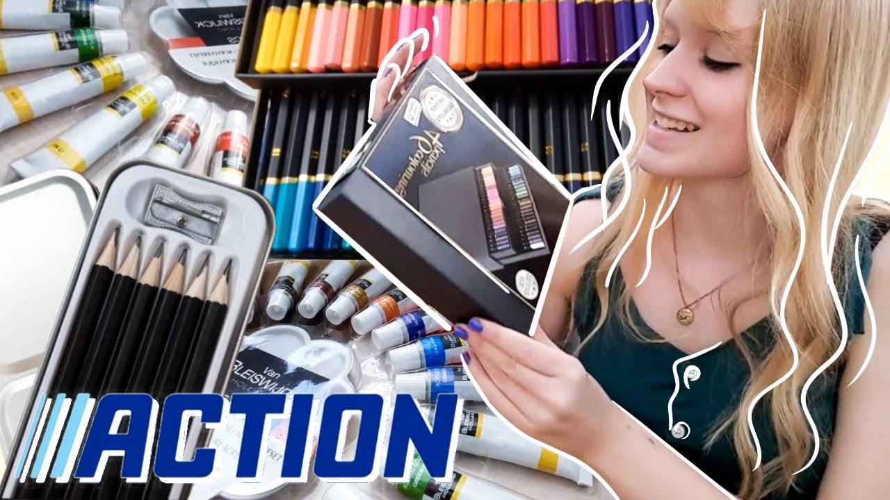 Action Kunstmaterialien im Test | Acrylfarben, Buntstifte, Bleistifte ...