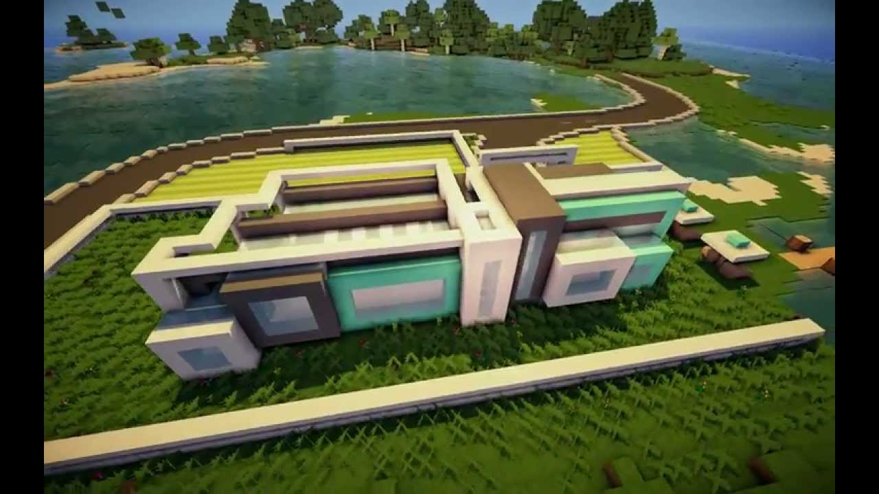 Minecraft: Fountains of Ender's Modern House Tour - YouTube