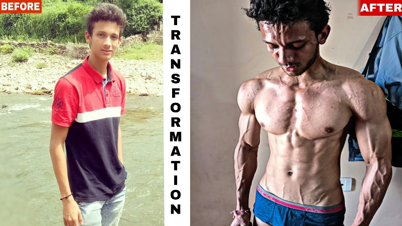 Natural Body Transformation | Skinny 43Kg To Muscular 72kg | 8% Body ...