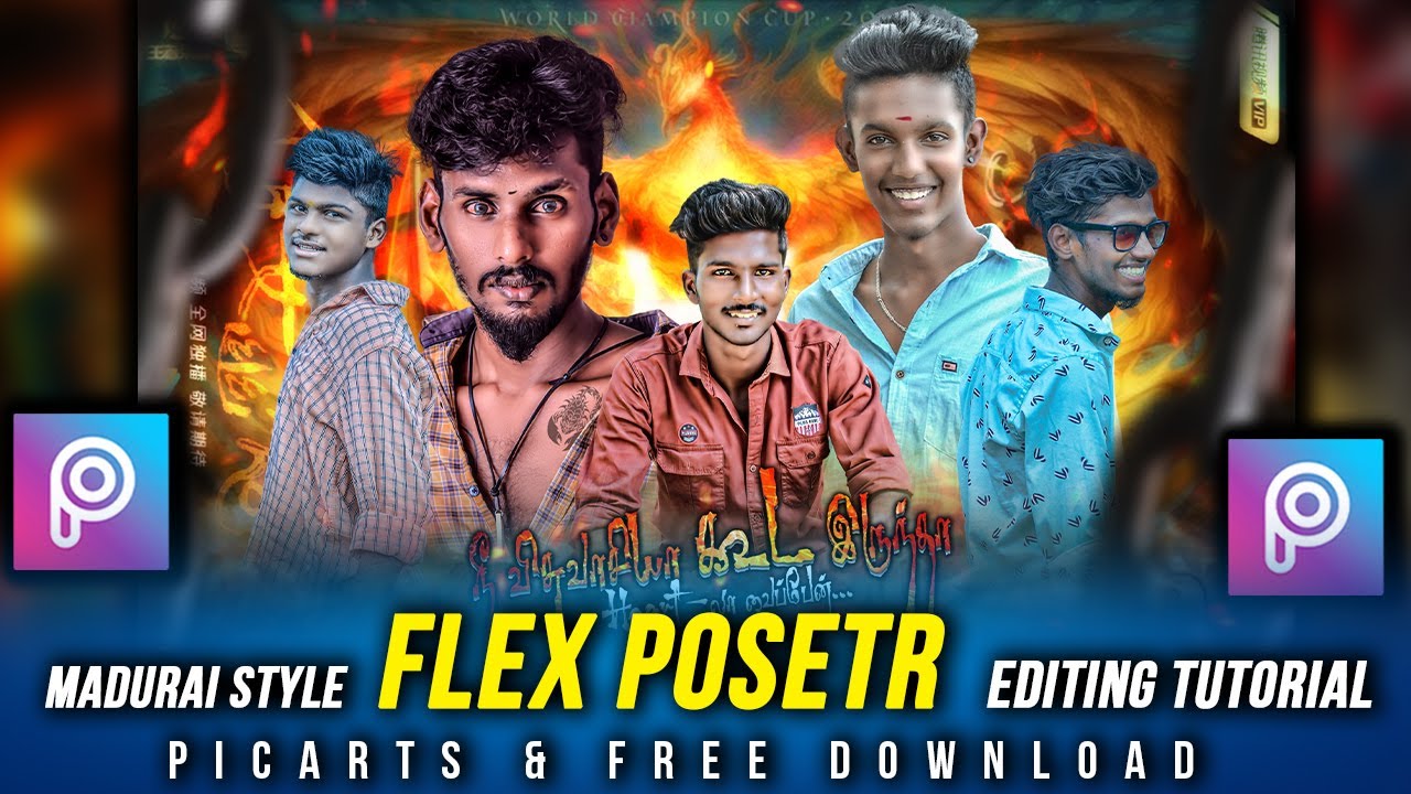 Madurai Style Mass Flex Poster Editing Tutorial Tamil ||° #picsart # ...