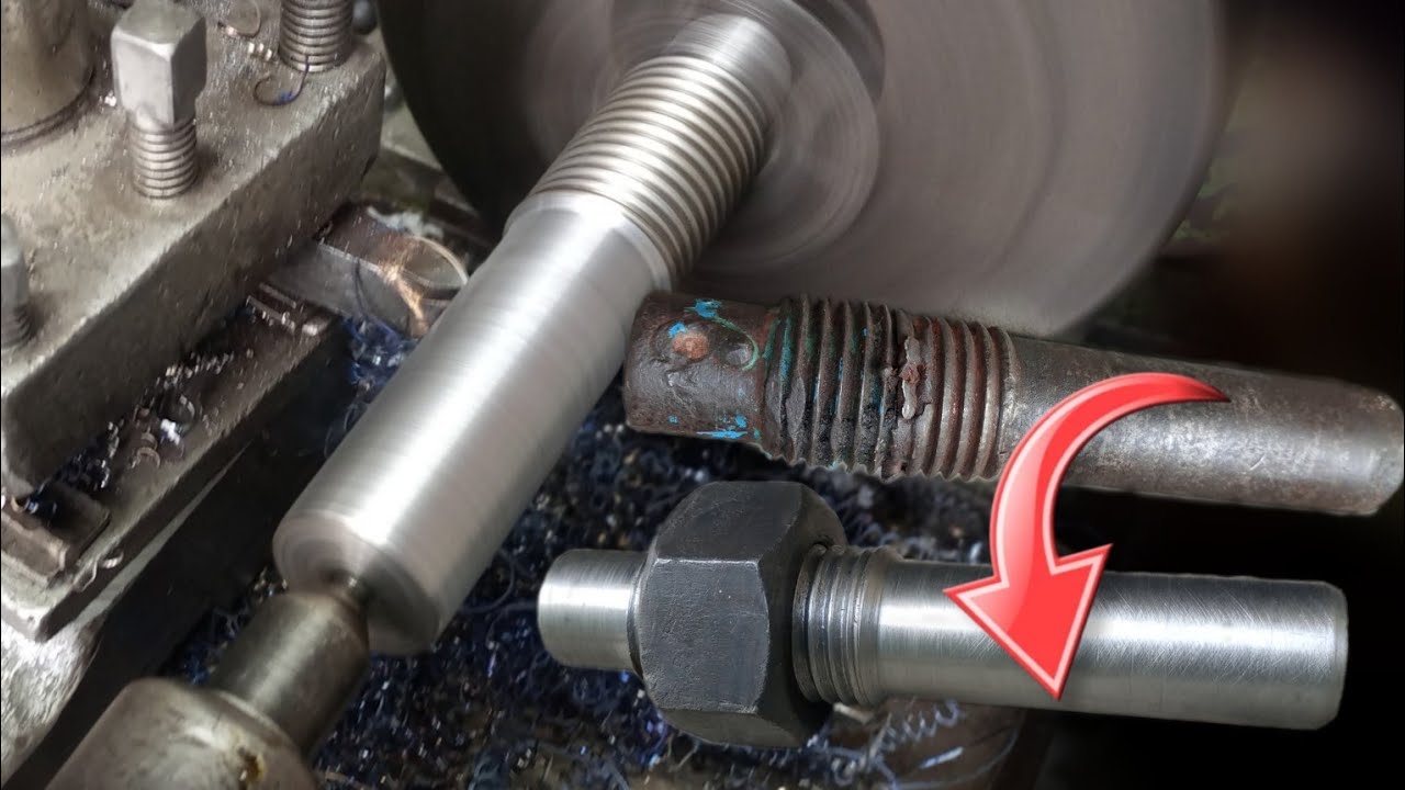 Stud Manufacturing In Lathe Machine By (Pak Technical Solution) - YouTube