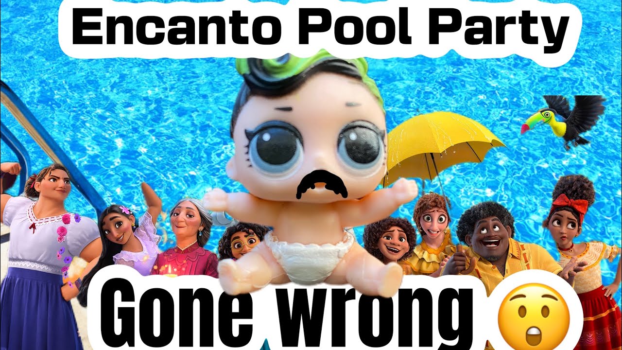 Encanto pool party gone wrong! LOL baby gets stuck in pool drain. - YouTube
