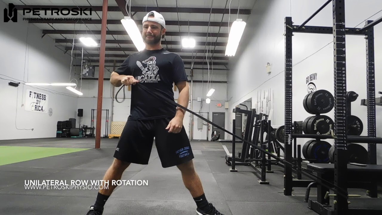 Unilateral Row with Rotation - YouTube