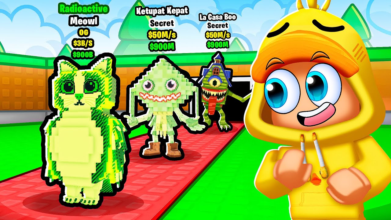 Van 0$ Naar 1 TRILJOEN Met Alleen GROENE BRAINROTS In Steal A Brainrot ...