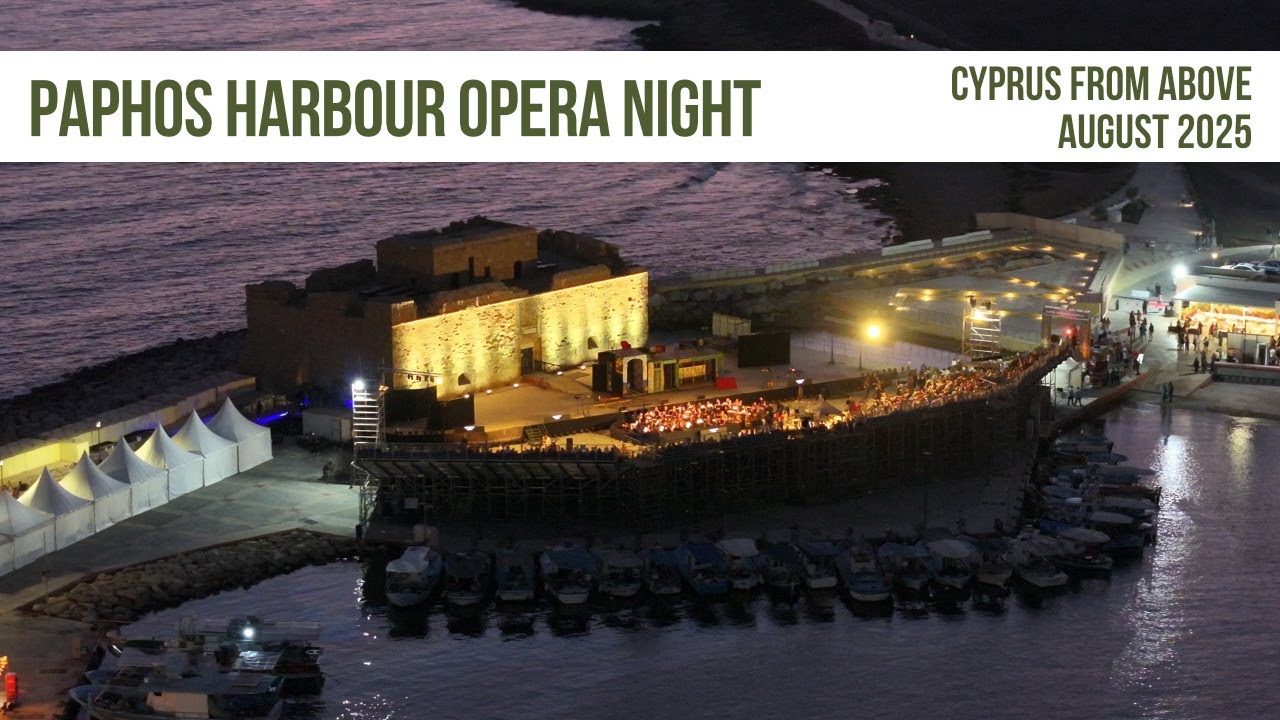 Paphos Sea Front And Harbour On Opera Night - YouTube