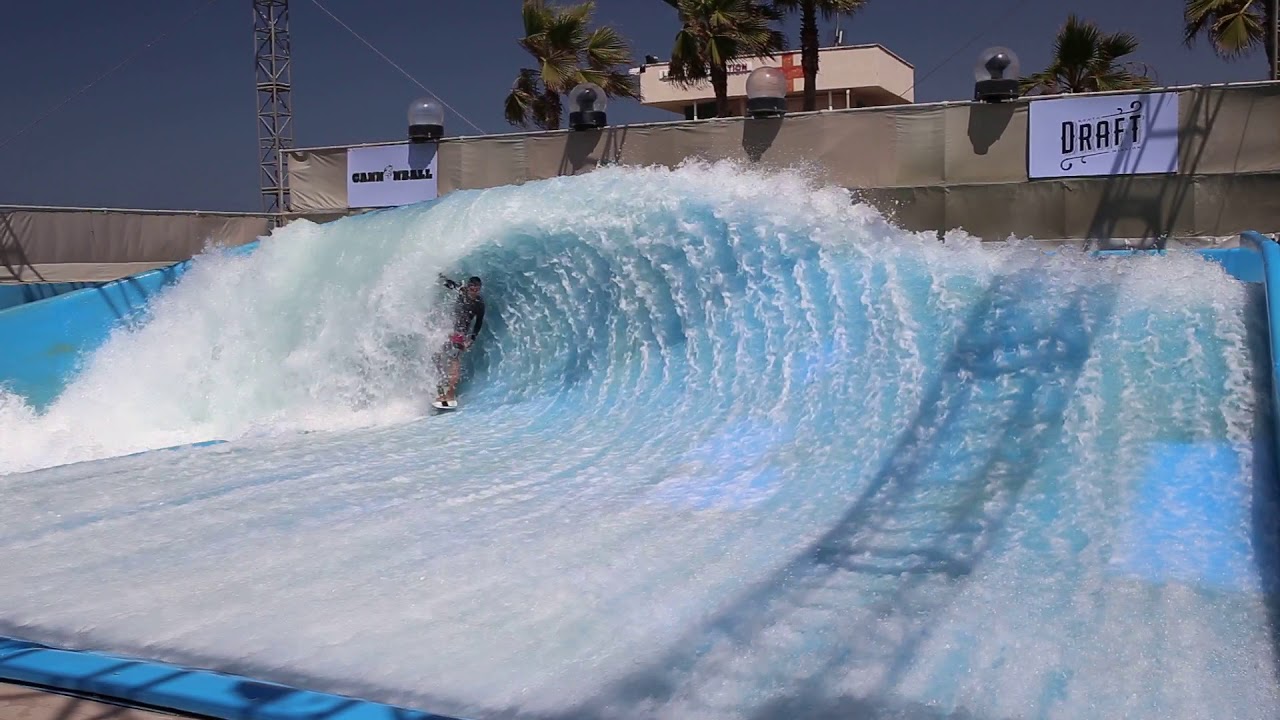 Pro Rider on the FlowRider FlowBarrel 10 at Wave House San Diego - YouTube