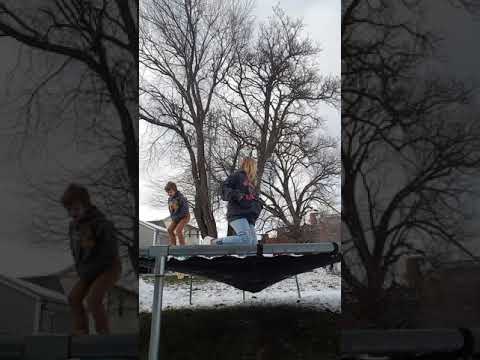 my sister on trampling