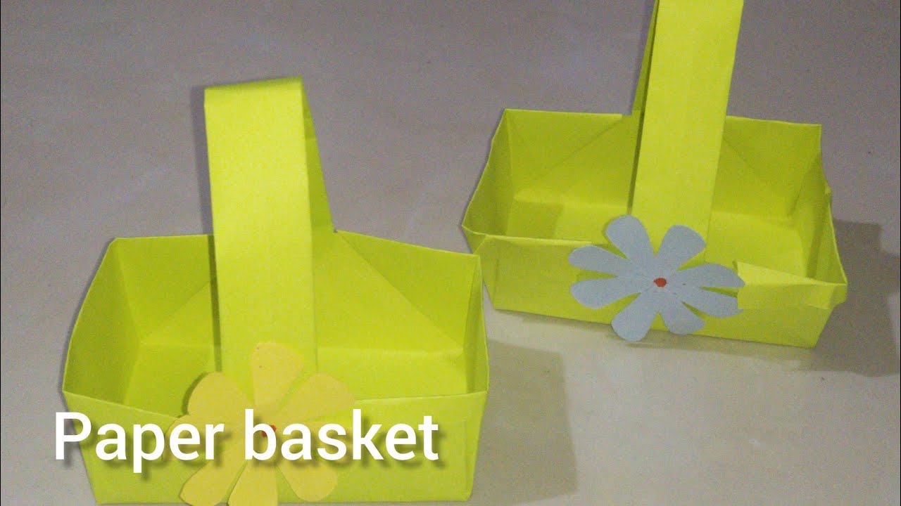 Diy mini paper basket|| paper basket diy||paper craft||easy craft ideas ...