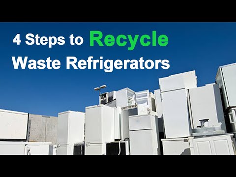 4 Steps to Recycle Waste Refrigerators | E-waste Management - YouTube