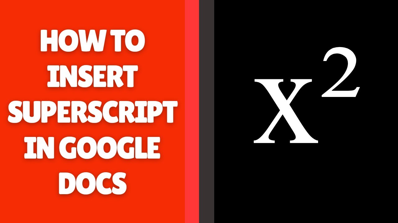 How to Insert Superscript in Google Docs - YouTube