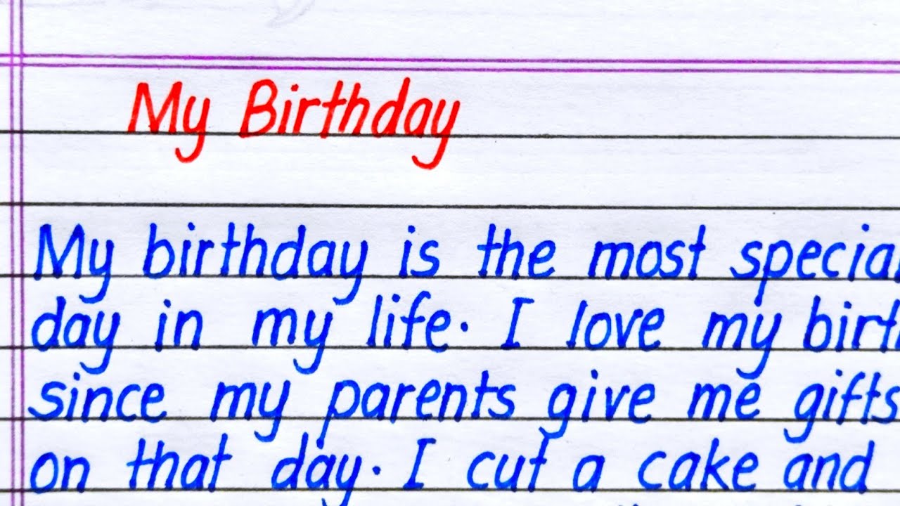 My Birthday Essay in English || Essay on My Birthday in English - YouTube