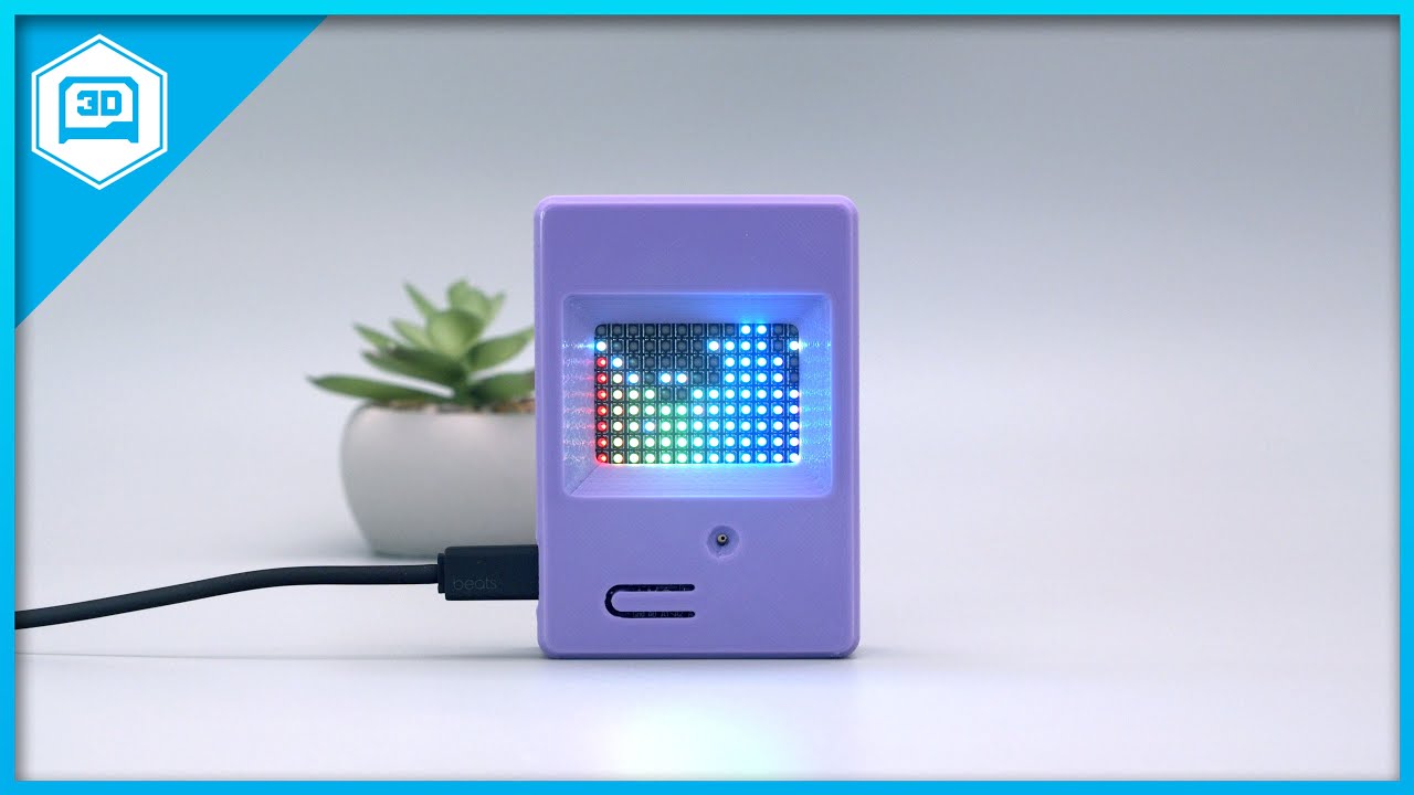 Mini LED Matrix Audio Visualizer #Adafruit #3DPrinting - YouTube