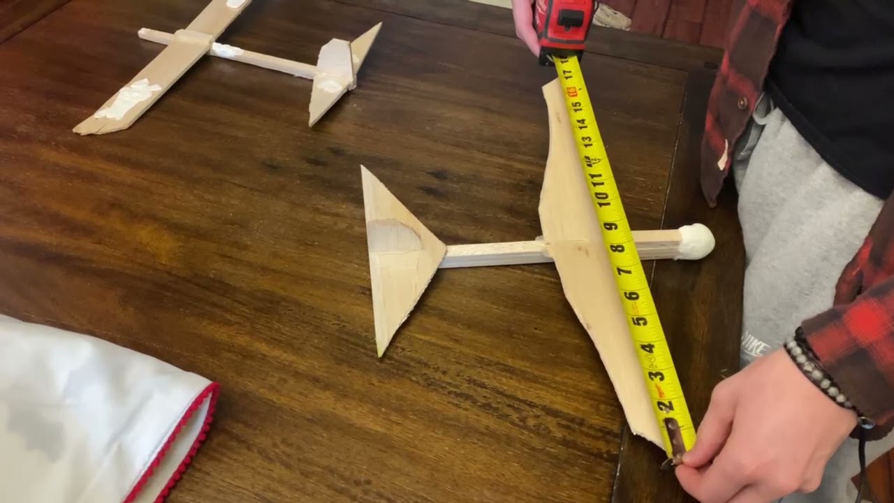 Measurements of the balsa wood glider - YouTube