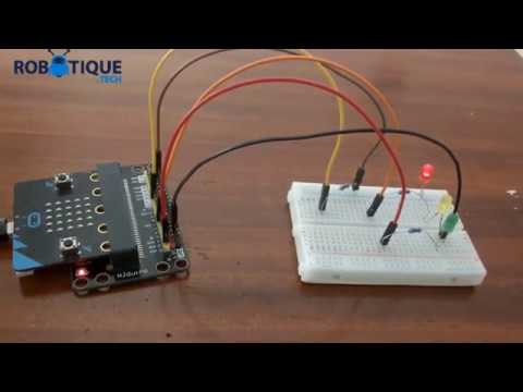 feu circulation contrôlé par Micro:bit - YouTube