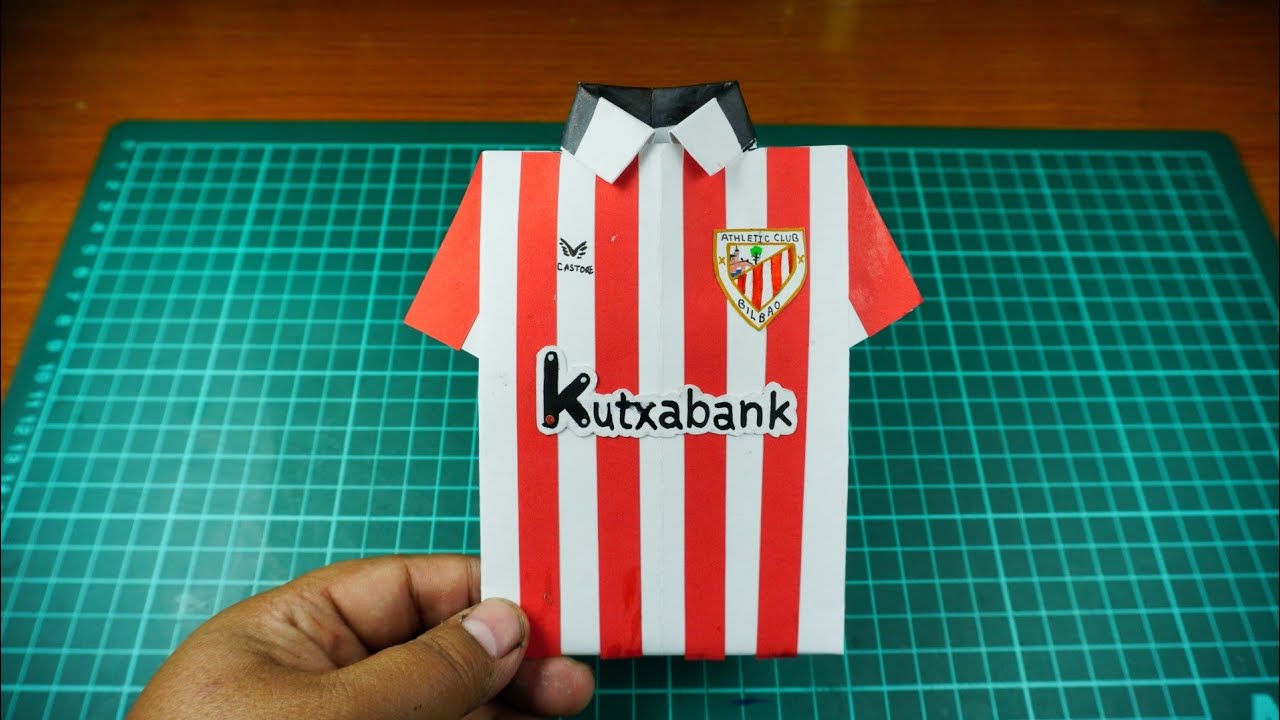 How to make Athletic bilbao paper jersey #artandcraft #papercraft # ...