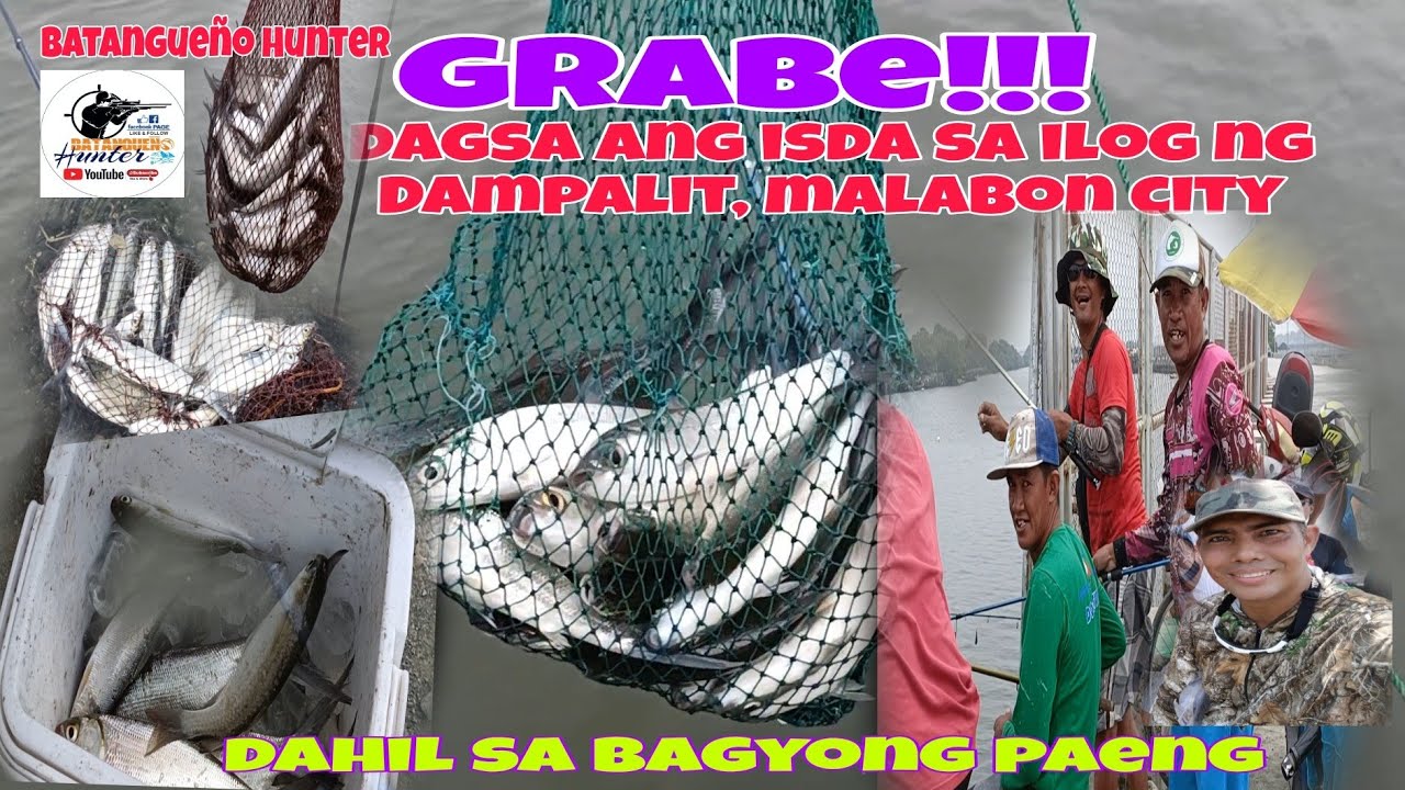 DAGSA ANG ISDA SA ILOG NG DAMPALIT, MALABON CITY DAHIL SA PAGYONG PAENG ...