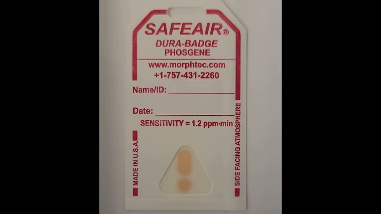 SafeAir Phosgene Dura Badge Exposure - YouTube