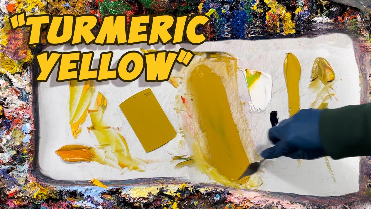 COLOR MIX & MATCH: Turmeric Yellow (Cleanup Included) ASMR - YouTube