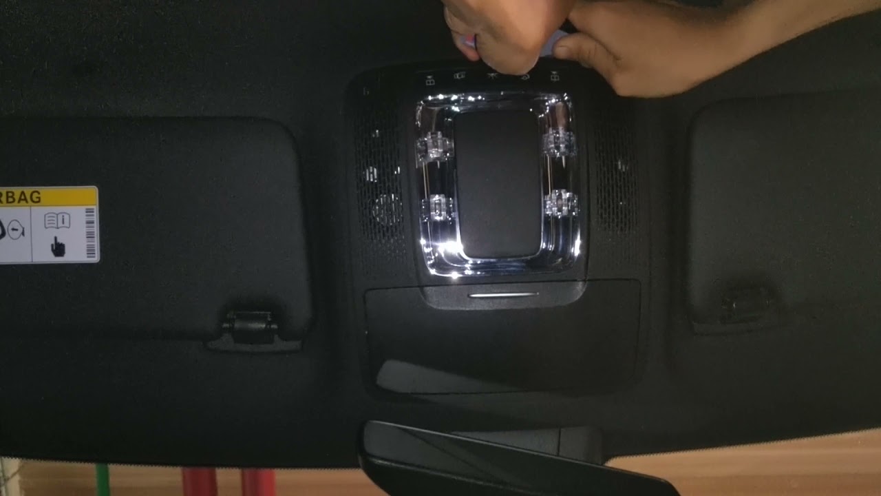 REMOVE OVERHEAD CONTROL PANEL OCP W177 A CLASS MERCEDES BENZ - YouTube