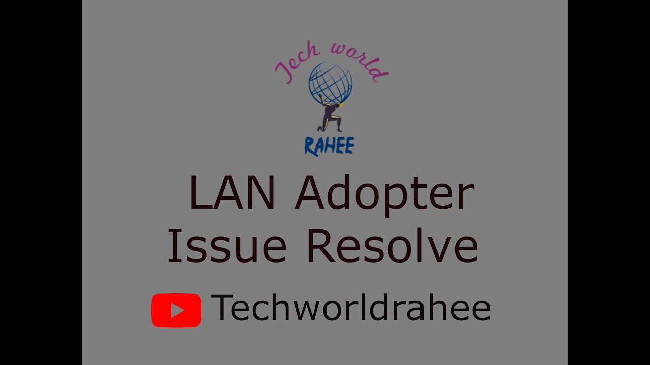 How to Enable your Ethernet LAN on windows | LAN Adopter Enable And ...
