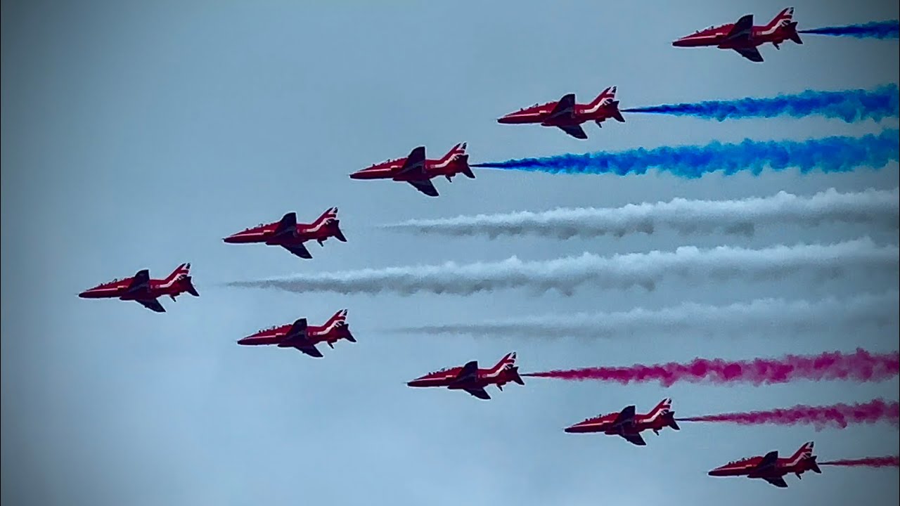 King Charles III: Coronation Flypast inc. Red Arrows, Saturday 6th May ...