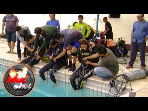 Eza-Nadya-Dinda Kirana Melakukan Adegan Diving di Kolam Renang - Hot Shot 08 April 2016