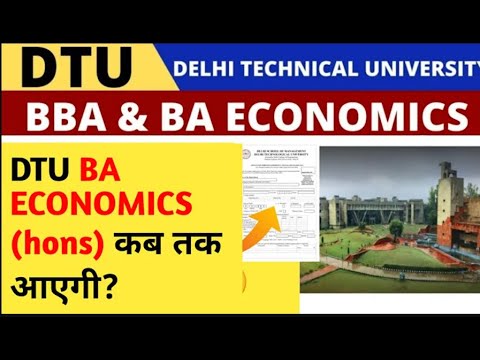 DTU Ba (eco hons) admission schedule!!! & Tips for spot round - YouTube